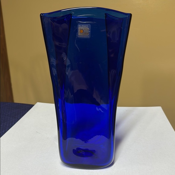 BLENKO | Accents | Blenko Hand Blown Art Glass 5 Paper Bag Vase In ...
